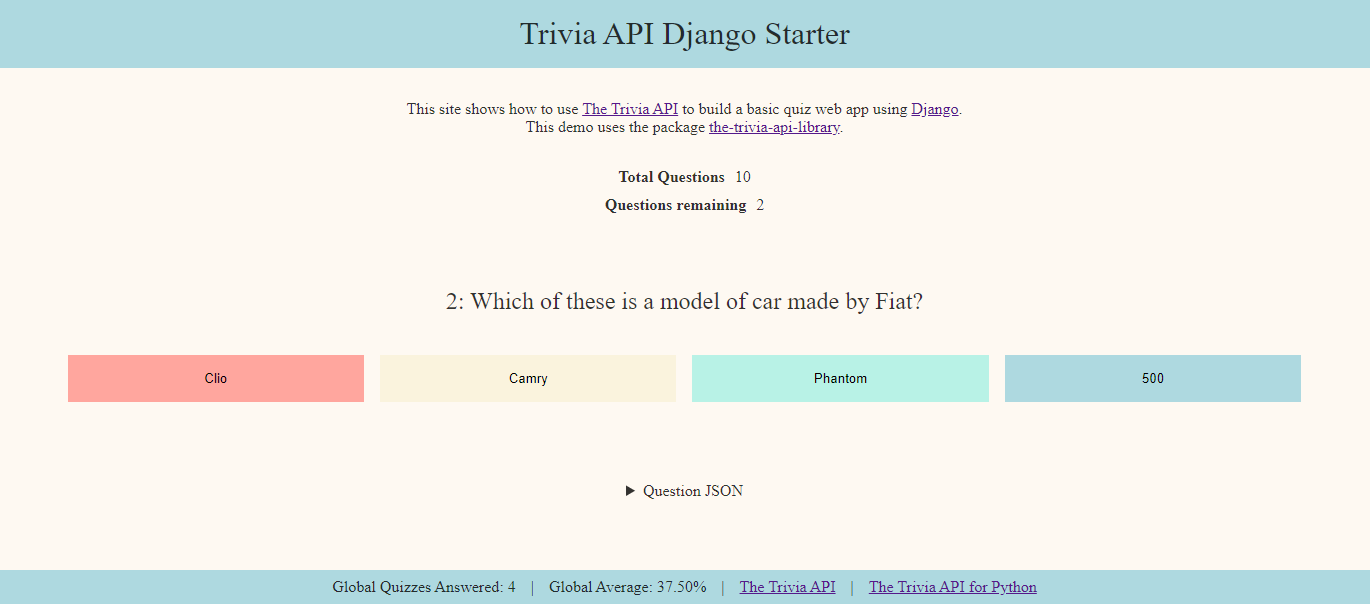 The Trivia Api Library · Pypi 